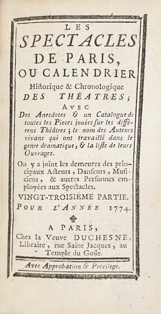DELAPORTE. Les Spectacles de Paris.